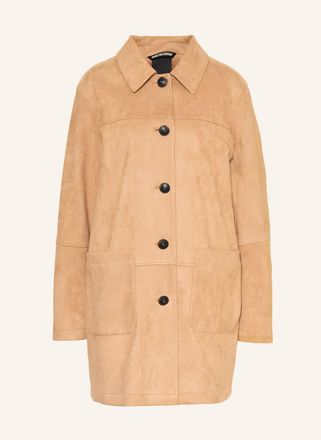 Fuchs Schmitt Fuchs Schmitt Mantel In Lederoptik braun