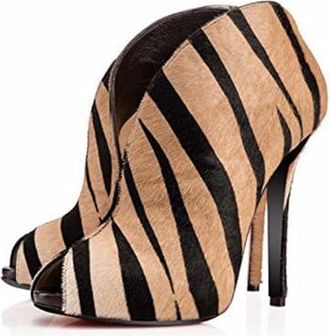 Generic Bottines &agrave; Bout Ouvert et Talon Aiguille pour Femme, Bottines &agrave; Enfiler Tendance, Sandales &agrave; Talons Hauts Sexy et Confortables pour Soir&eacute;e, Mariage ou