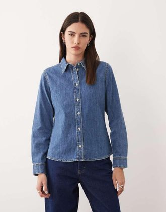 Jack & Jones Jeanshemd in Mittelblau