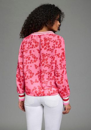 Laura Scott Chiffonbluse leicht transparent, mit Fledermaus-&Auml;rmeln, und V-Ausschnitt