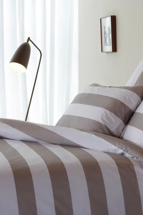 Eden Park Housse De Couette À Rayures Grise - A La Recherche Du Ballon Perdu