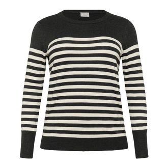 Kaffe Curve Strickpullover mit Rundhalsausschnitt - - Knitwear - Damen - Mehrfarbig - XL