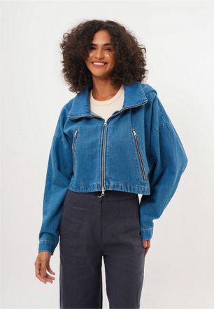 Freshlions Jeansjacke Juliana (1-St) im kuscheligen Design mit Kapuze