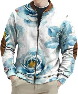 Generic Pull à col rond pour homme - Style décontracté - Tendance - Ample et tendance - Cardigan à capuche - Sweat-shirt dhiver, BU3., 3XL