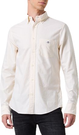 GANT Herren REG Oxford Banker Stripe Shirt Hemd, Burnt Wheat, XXL