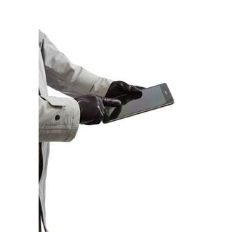 Lands End Leder-Handschuhe mit Kaschmirfutter, Herren, Größe:23-24 CM regular, Schwarz, Kaschmir/Leder, by Lands End