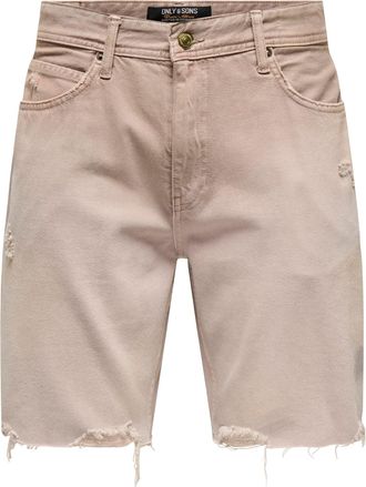 Only & Sons Male Jeans-Shorts ONSEDGE Mittlere Taille Gerade geschnitten Shorts
