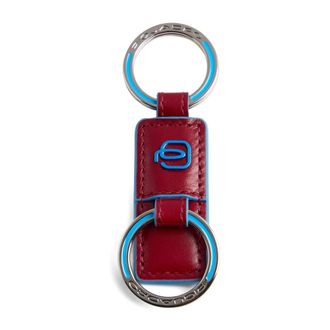 Piquadro Porte-cl&eacute;s fin en cuir &agrave; deux anneaux - unisex - Accessoires - Rouge - Taille: ONE Size