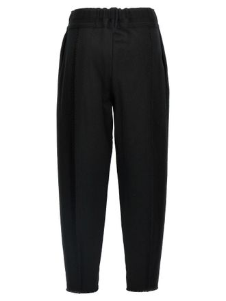 Issey Miyake Womens Black Cotton Casual Pants