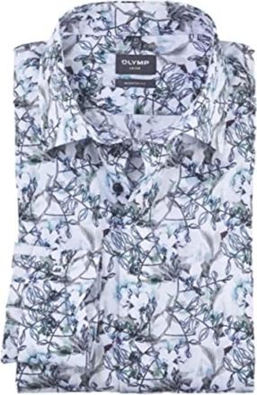 Olymp Olymp, Homme, Chemises, Bleu, Taille: 8XL Chemises Classiques