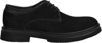 Desa Chaussures &agrave; Lacets Man - Tige en Cuir, Talon Plat, Respirantes, Semelle d&eacute;contract&eacute;e | Noir - 40