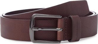 Baldessarini Homme, Accessoires, Brun, Taille: 115 CM Ceinture en cuir avec texture gaufr&eacute;e