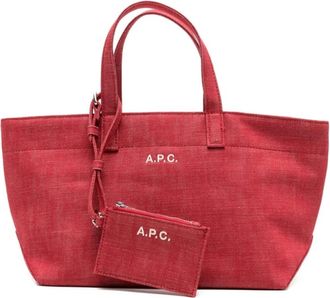 A.P.C. A.p.c., Femme, Sacs, Rouge, Taille: ONE Size Tote Bag