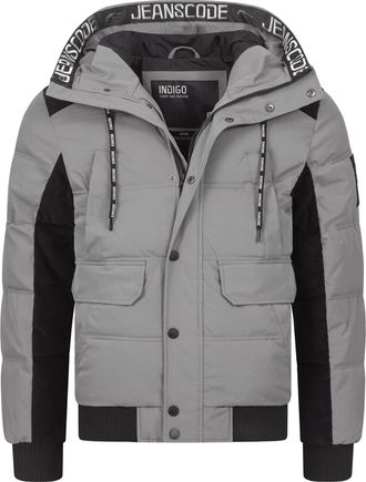 Indicode Herren INJakobe Winterjacke mit Kapuze | Herrenjacke warme Freizeitjacke M&auml;nner Pewter, 3XL