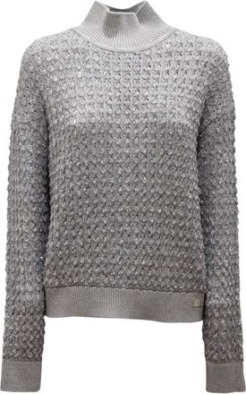 Elisabetta Franchi Femme, Pulls, Gris, Taille: 42 FR Dolcevita WO Turtleneck Sweater