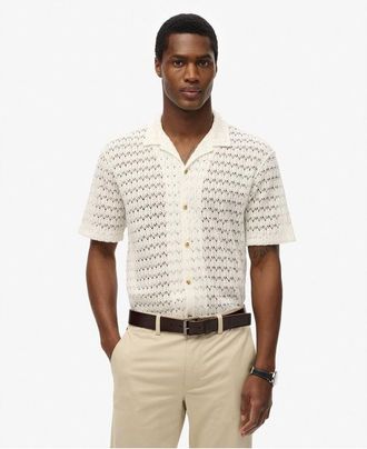 Superdry Chemise &agrave; manches courtes en texture tricot&eacute;e