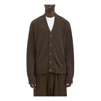 Uma Wang UMA Wang, Homme, Pulls, Brun, Taille: S Cardigan Ouvert