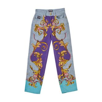 Versace Jeans Couture Barocke Slim Fit Multicolor Jeans - - Jeans - Damen - Mehrfarbig - W26