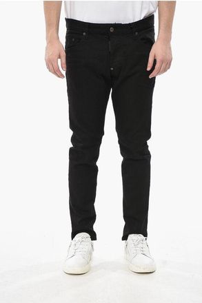 Dsquared2 BLACK BULL Jeans Dark-Wash SKATER With Silver Buttons 16cm size 48