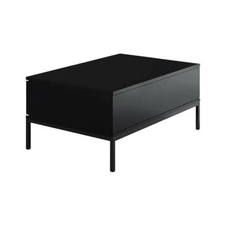 Dmora Couchtisch Antares 90x60x40h cm Schwarz, EIN Fach