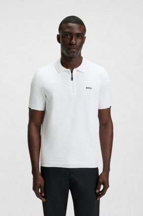 HUGO BOSS Kurzarmpullover K Ever-X PS mit Perforierungen zur Bel&uuml;ftung