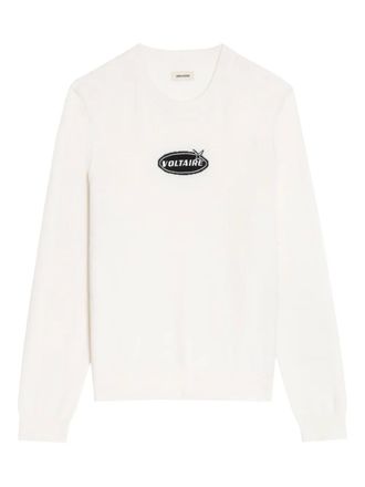 Zadig&Voltaire Kennedy Pullover mit Logo - Weiß