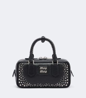 Miu Miu Sac &agrave; main Arcadie en cuir &agrave; clous