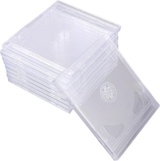 BESPORTBLE Hemobllo 9 St&uuml;ck CD Doppelh&uuml;llen aus Acryl Transparente DVD Aufbewahrungsbox f&uuml;r Auto Reisen und Zuhause Kratzfeste CD H&uuml;llen mit Sicherem Verschluss