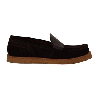Dolce & Gabbana Braune Wildleder Slipper Mokassin Schuhe - - Shoes - Herren - Braun - 44 EU