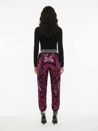 Dolce & Gabbana Womens Pink Polyester Casual Pants
