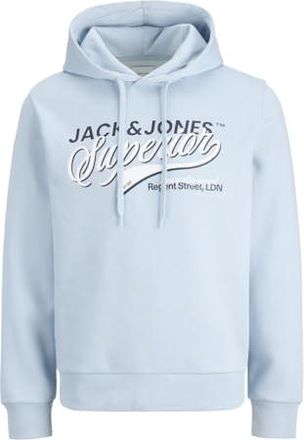 Jack & Jones Jjelogo Noos Sweat &agrave; capuche &agrave; 2 cols, 25/26, Bleu c&eacute;leste, L