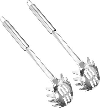 Cabilock 2 St&uuml;ck Pastal&ouml;ffel aus Edelstahl Spaghettil&ouml;ffel und Schauml&ouml;ffel zum Servieren Kochutensilien f&uuml;r Pasta und Eint&ouml;pfe