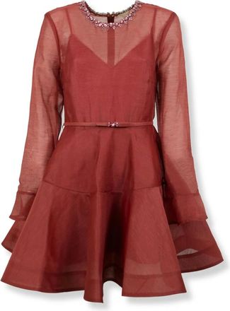 Zimmermann Femme, Robes, Rouge, Taille: 42 FR Alchemy Mini Dress