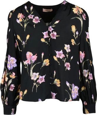 Twinset Blusa in Voile - Femme - Blouses et Chemises - Noir - Taille: 36 FR