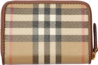 Burberry Porte-monnaie zipp&eacute; - Femme - Accessoires - Beige - Taille: ONE Size