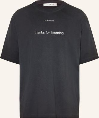 Flaneur Fl&acirc;neur Oversized-Shirt Listening schwarz