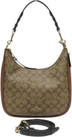 Coach Sac bandouli&egrave;re en cuir PVC Pre-owned Signature - Femme - Pre-owned - Brun - Taille: ONE Size