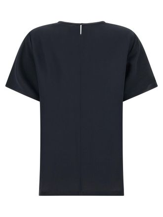 Max Mara Silk Crepe Embroidered Blouse - Black