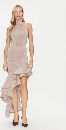 Simona Corsellini Coctailkleid P25CEAB05701 Goldfarben Slim Fit