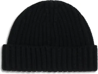 Prada Womens Black Wool Oves Aries Beanie Accessory