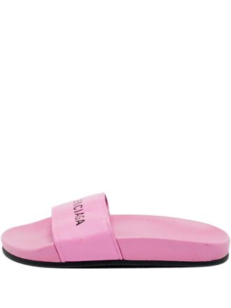 Balenciaga Sandalen mit Logo-Pr&auml;gung - Rosa