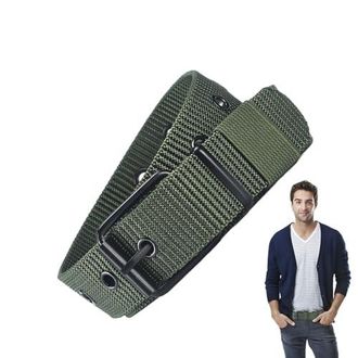 Generic Ceinture en nylon pour homme - Ceinture polyvalente pour lextérieur, fermeture à boucle ardillon avec boucle en métal pour lalpinisme, la randonnée, V