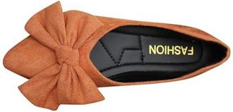 Generic Ballerines plates pour femme avec noeud et bout pointu - Couleur unie - L&eacute;g&egrave;res - &Eacute;l&eacute;gantes et confortables - Chaussures plates d&eacute;contract&eacute;es &agrave; enfile