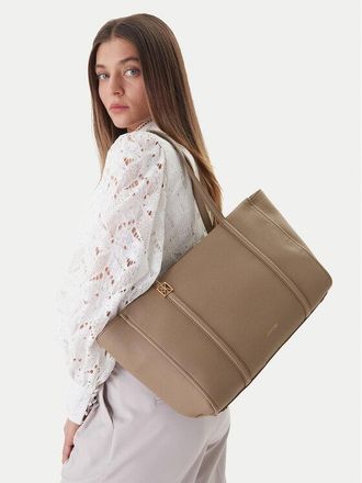Calvin Klein Handtasche Emblem Hw Pebble Tote LV04F3424G Beige
