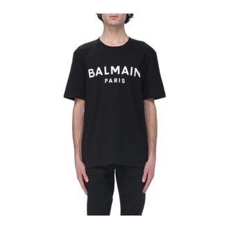 Balmain Homme, Tops, Noir, Taille: M T-Chemises