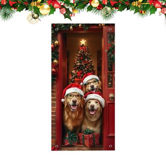 Generico Hauptt&uuml;rabdeckung f&uuml;r Weihnachten | Zubeh&ouml;r f&uuml;r Fotokabine 2D - T&uuml;rdekoration f&uuml;r Weihnachten - f&uuml;r Innenbereich, Haus, K&uuml;che, Party, Au&szlig;enbereich und