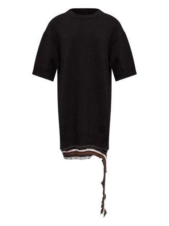 Maison Margiela robe en maille &agrave; effet us&eacute; - Noir