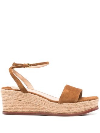 Lauren Ralph Lauren espadrilles Leona 35 mm en daim - Marron