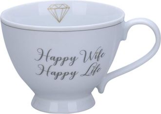 Krasilnikoff Happy Chic Cup, Happy Wife. Happy Life