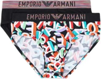 Emporio Armani Schwarze Briefs Af10798Mc104 - - Underwear - Herren - Mehrfarbig - 2XL
